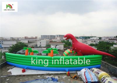 China Dinosaur Style Inflatable Water Parks With Pool PVC Tarpaulin UV Resistant for sale