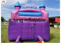 China Durable Inflatable Water Slide With Pool Purple Backyard For Girls CE Blower for sale
