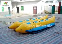 China PVC Tube Banana Inflatable Fly Fishing Boats 16 Persons Double Pulled Motorboat for sale