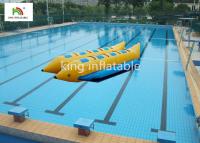 China PVC Tube Banana Inflatable Fly Fishing Boats 16 Persons Double Pulled Motorboat for sale