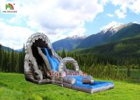 China Gray And Blue Inflatable Kiddie Water Slide Commercial Games 1 Year Warranty for sale