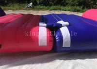 China Red Color 0.9 mm PVC Tarpaulin Inflatable Sport Game Water Obstacle Course for sale