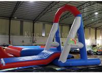 China Commercial Red 0.9 Mm PVC Tarpaulin Inflatable Water Parks / Inflatable Water Island for sale