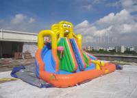 China Yellow Inflatable Pool Slides For Inground Pools 8*6*6m CE EN14960 SGS EN71 for sale