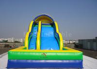 China Toddler Inflatable Water Slide Customized 0.55mm PVC Tarpaulin Double Lanes for sale