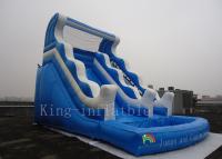 China Outdoor Playground Amusement Park Water Slide Blue Color 1 Year Warranty for sale