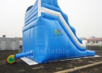 China Outdoor Playground Amusement Park Water Slide Blue Color 1 Year Warranty for sale