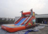 China Outside Playground Inflatable Water Slide With Mini Pool For Summer CE UL for sale