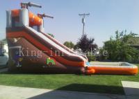 China Outside Playground Inflatable Water Slide With Mini Pool For Summer CE UL for sale