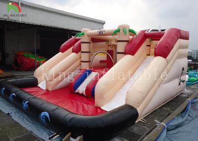China Coconut Tree 0.5m Pool Outdoor Inflatable Water Slide For Teenagers for sale