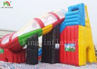 China Protecting Net Red Color Inflatable Pool Water Slide For Backyard EN14960 EN71 for sale