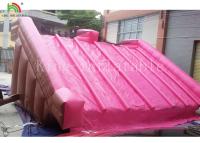 China Garden 0.55 Mm PVC PVC Tarpaulin Inflatable Water Slide For Kids Pink Color Customized for sale