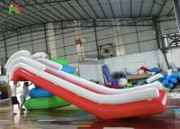 China 5.27 m *3 m Blue White Customized Inflatable Airtight Yacht Slide With Handrail for sale