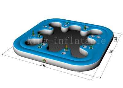 China Commercial Amusement Cup Hole Inflatable Water Toys Floating Sofa For Adults for sale