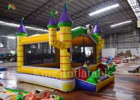 China Yellow Outdoor Playground Inflatable Jumping Castle For Kids / Indoor Bouncy Castle for sale