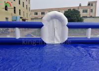 China Movable Blue Inflatable Soccer Ball Football Field 16 m *8 m Anti - Ruptured for sale