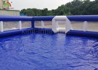 China Movable Blue Inflatable Soccer Ball Football Field 16 m *8 m Anti - Ruptured for sale