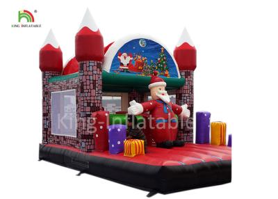 China Merry Christmas Inflatable Santa Claus Bouncy Castle For Xmas Decoration 20ft for sale