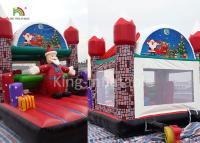 China Merry Christmas Inflatable Santa Claus Bouncy Castle For Xmas Decoration 20ft for sale