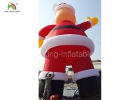 China 210D Nylon 10 m H Inflatable Santa Claus Advertising Christmas Decoration for sale