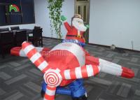 China Customized Size Promotional Inflatable Standing Christmas Santa Claus Outdoor Advertising for sale