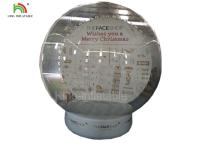 China Human Snow Globe Photo Booth Inflatable Christmas Decoration Snowball With Channel for sale