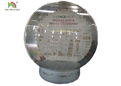 China Human Snow Globe Photo Booth Inflatable Christmas Decoration Snowball With Channel for sale