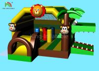 China 5.5 m Animal Forest Theme Inflatable Castle Bouncer Crocodile Jumping Bounce House for sale