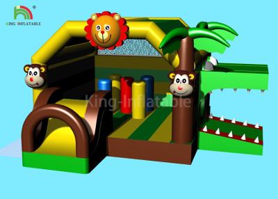 China 5.5 m Animal Forest Theme Inflatable Castle Bouncer Crocodile Jumping Bounce House for sale