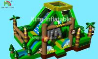 China Green Animal Theme Panda Inflatable Amusement Park Toddler Playground Bouncer Castle for sale