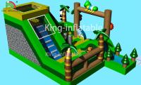 China Green Animal Theme Panda Inflatable Amusement Park Toddler Playground Bouncer Castle for sale