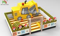 China 10 m x 8 m Yellow Inflatable Amusement Park Forklift Theme Jumper Bounce House For Kids Party for sale