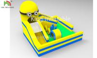 China Yellow Minions Indoor Bouncy Inflatable Jumping Castle Obstacle Dry Slide OEM for sale