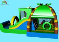China Indoor Inflatable Park Obstacle Course Jumping Castle Green Crocodile ， Coconut  Forest - Themed Blend for sale
