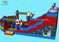 China Customized Alien Space Theme Inflatable Dry Slide Kids Jumping Castle For Party for sale