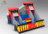 China 10x9x6.5 M Inflatable Jumping Castle Toddler Racing Car Dry Slide With Pool for sale