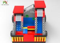 China 10x9x6.5 M Inflatable Jumping Castle Toddler Racing Car Dry Slide With Pool for sale