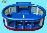 China 8.5 * 8 M Blue Inflatable Sport Games / Blow Up Football Field For Kids for sale