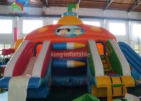 China Outside Inflatable Water Slide With Water Pool For Children 14 Months Warranty for sale