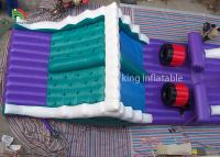 China Anti - UV PVC Tarpaulin Colorful Inflatable Dry Slide Double Lanes pirate ship slide for sale