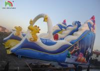 China PVC Tarpaulin Blue Inflatable Bouncers Toddler Slide Playground Theme Park for sale