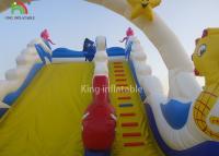 China PVC Tarpaulin Blue Inflatable Bouncers Toddler Slide Playground Theme Park for sale