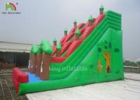 China Double Sewing Inflatable Dry Slide Green Forest Theme EN14960 CE EN71 for sale