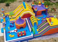 China Outdoor 20mL Yellow Rocket Inflatable Amusement Park For Kids Use Logo Printing for sale