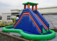 China Double Inflatable Water Slide Among Pool PVC Tarpaulin Material Water Park Slide for sale