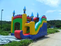 China Colorful Kids Commercial Bounce Houses With Slide , fire retardant for sale