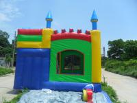 China Colorful Kids Commercial Bounce Houses With Slide , fire retardant for sale