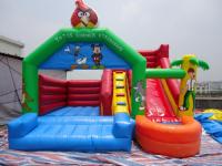 China Custom Inflatable Cartoon Theme Bounce Houses With Slide For Rental Business for sale