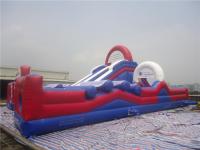 China Commercial Giant Inflatable Amusement Park / Inflatable Obstacle Combo with Slide for sale