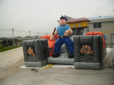 China Human Figure Inflatable Amusement Park / Prison Theme Inflatable Fun City for sale